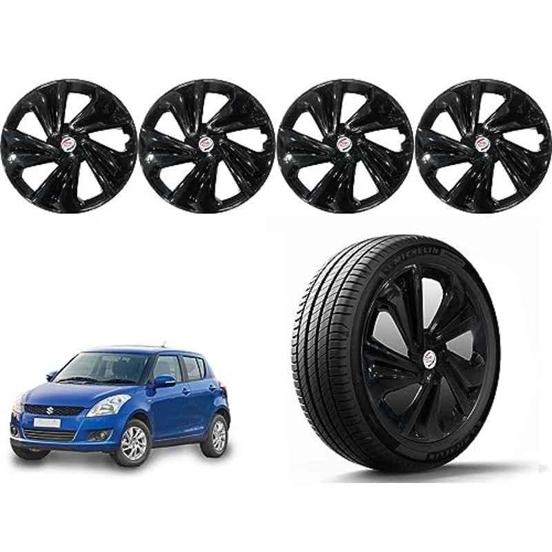 Buy Auto Pearl 4 Pcs 14 inch Polypropylene Black Press Type Car Wheel Cover Set with Retention Ring for Maruti Suzuki Swift 2011 2014 14WC Tiago Black Swift2011 2014 Online At Price 1346
