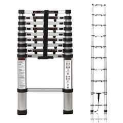 Buy Corvids 10 Step 12.5ft Aluminium Foldable Telescopic Ladder, CALT ...