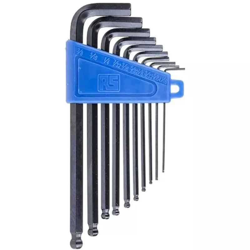 Buy RS Pro 10 Pcs 1 16 3 8 inch Ball End L Shape Hex Key Set 537782 Online At Best Price On Moglix