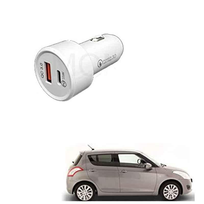 Buy Kozdiko 3A 18W Plastic Fast Charging Mini Car Charger with Dual Output for Maruti Suzuki Swift Type 2 2011 2017 Online At Price 370