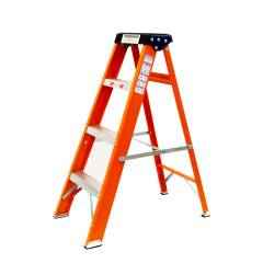 Buy Youngman 4 Step 150kg Capacity Fiberglass Orange Shockproof Ladder ...