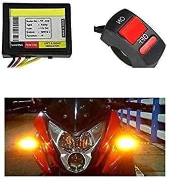 Buy AOW Universal Bike Hazardious Flasher Relay with Switch for All LED ...