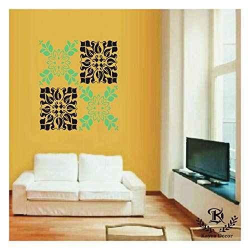 Buy Kayra Decor 16x24 inch PVC Damask Wall Design Stencil, KHSNT086 ... Buy Kayra Decor 16x24 inch PVC Damask Wall Design Stencil, KHSNT086 ...