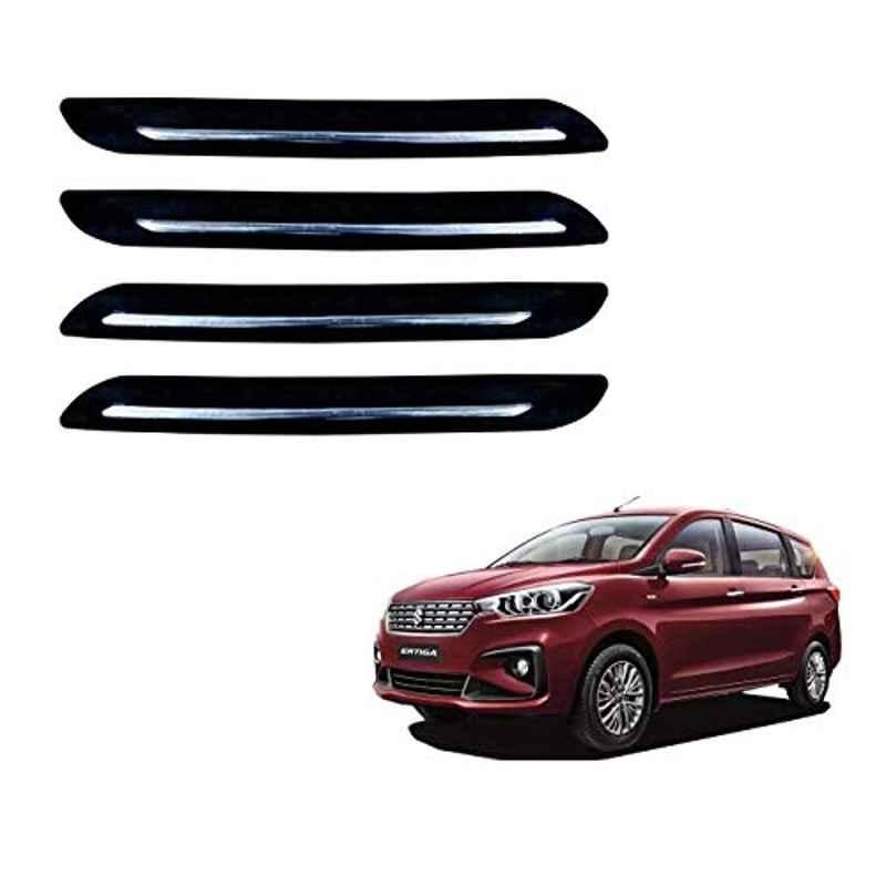 Buy Kozdiko 4 Pcs PVC Black Car Bumper Protector Set with Chrome Strip for Maruti Suzuki Ertiga 2019 Online At Price 226