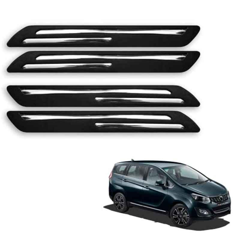 Buy Kozdiko 4 Pcs Rubber Black Double Chrome Strips Car Bumper Protector Guard Set for Mahindra Marazzo Online At Price 196